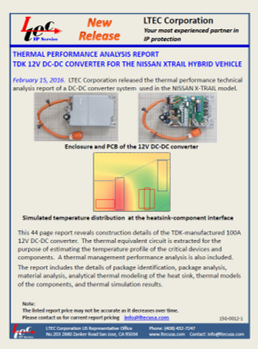 Nissan X-TRAIL DC-DC Converter Analysis Report - LTEC Corporation