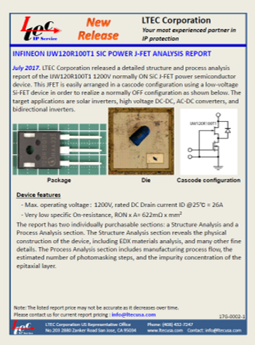 Infineon SiC-JFET (IJW120R100T1) Analysis Report - LTEC Corporation