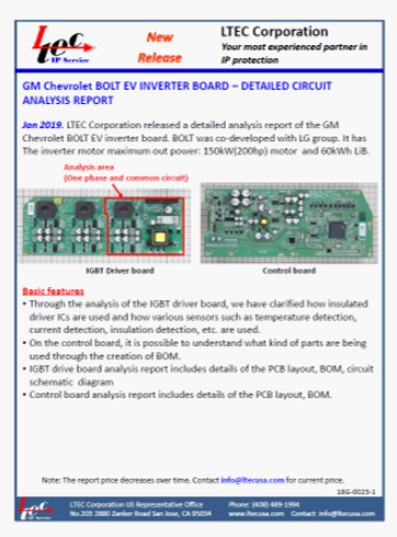 GM Chevrolet Bolt EV Inverter Analysis Report - LTEC Corporation