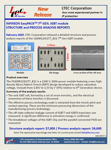 INFINEON EasyPACKTM 7th GEN. IGBT module STRUCTURE and PROCESS ANALYSIS ...