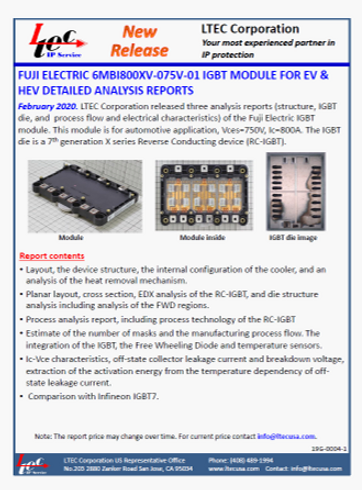 Fuji Electric IGBT Module (6MBI800XV-075V-01) Analysis Report - LTEC ...