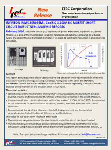 Infineon SiC MOSFET (IMW120R045M1XKSA1) Analysis Report - LTEC Corporation