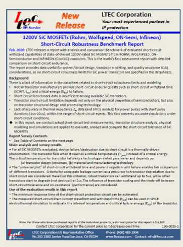 1200V SiC MOSFET Short-Circuit Robustness Benchmark Report - LTEC Corporation