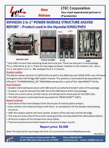 Hyundai IONIQ PHEV Infineon 2 in 1 Power module structure analysis ...