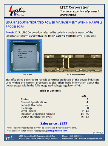 LEARN ABOUT INTEGRATED POWER MANAGEMENT WITHIN HASWELL PROCESSORS ANALYSIS REPORT - LTEC Corporation